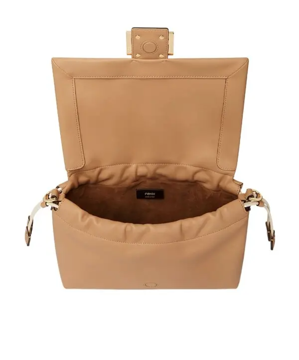 Fendi Mamma Baguette Medium Shoulder Bag - Light Brown