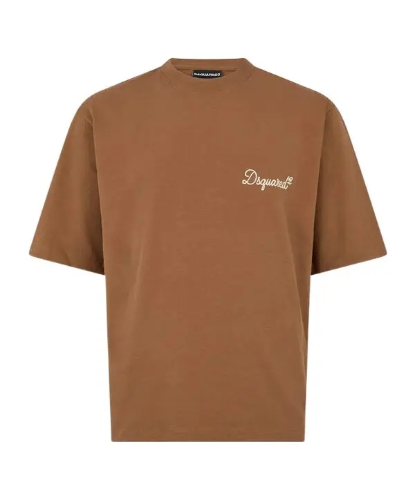 Dsquared2 Logo Embroidered Crewneck T-shirt