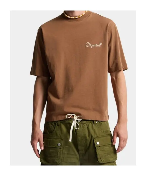 Dsquared2 Logo Embroidered Crewneck T-shirt