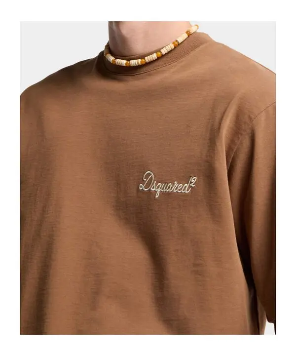 Dsquared2 Logo Embroidered Crewneck T-shirt