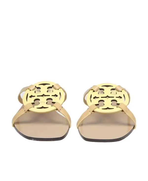 Tory Burch Miller Double T Logo Plaque Slip-on Slides
