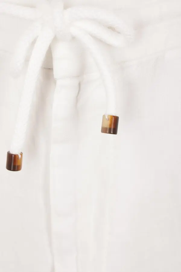 Brunello Cucinelli Drawstring Waist Pants - White