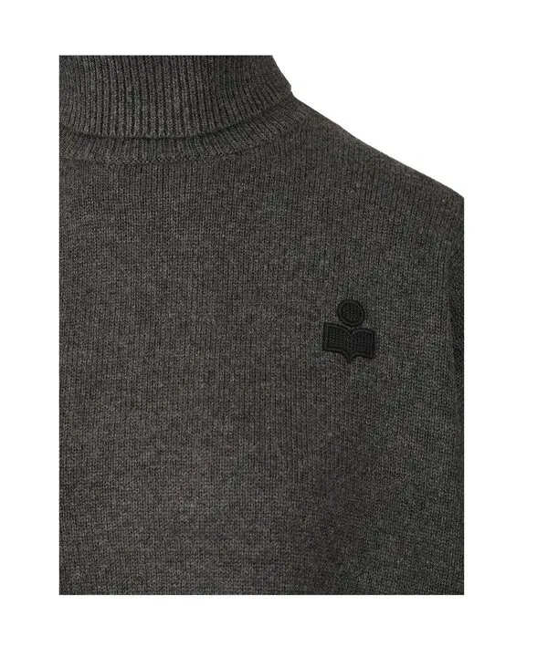 Isabel Marant Étoile Nasha Embroidered Roll-neck Sweater - Black