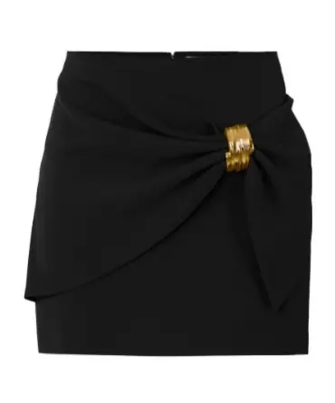 Elisabetta Franchi Draped Skirt With Golden Ring Detail