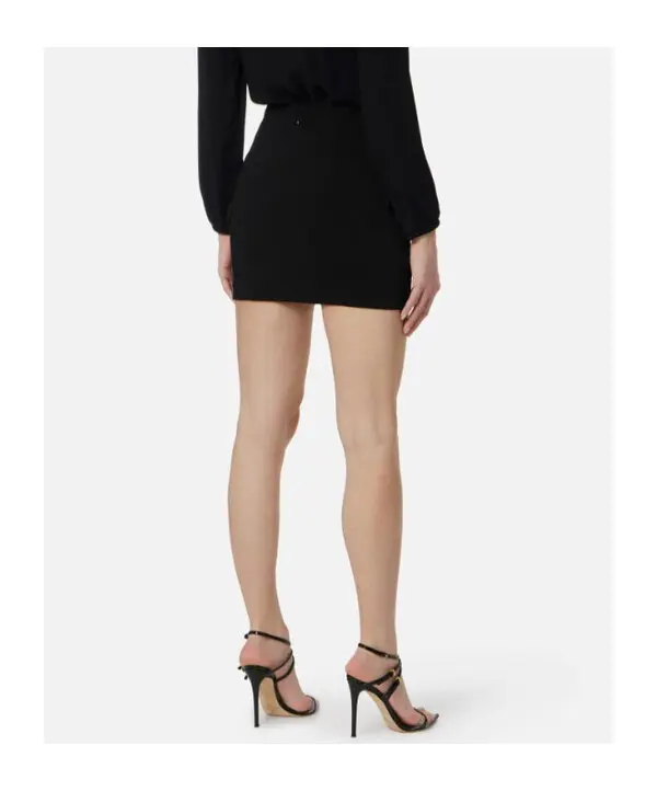 Elisabetta Franchi Draped Skirt With Golden Ring Detail