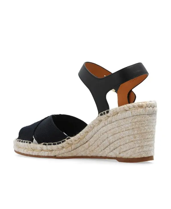 Chloé Espadrille Wedge Sandals With Ankle Strap