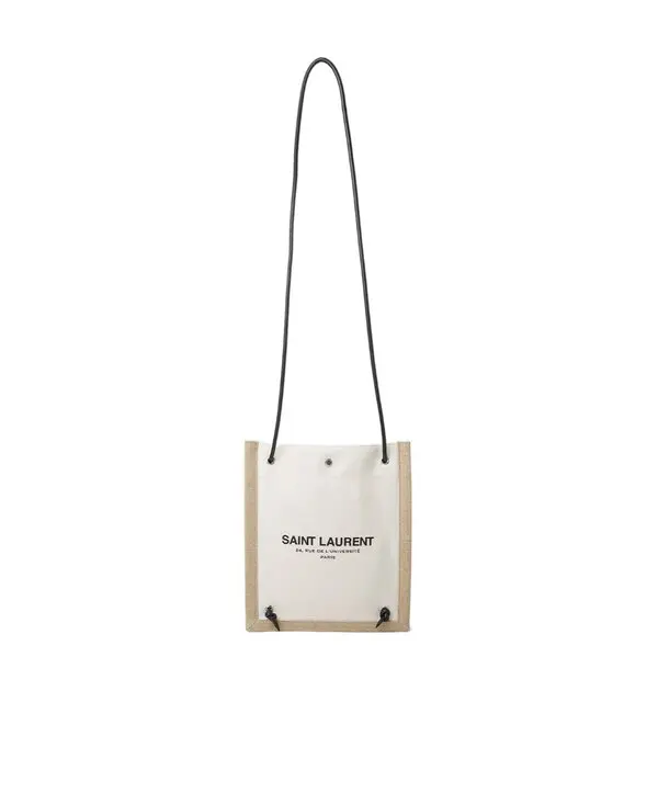 Saint Laurent Universite Logo Printed Tote Bag - White