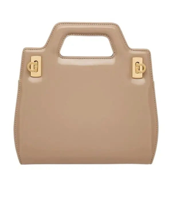 FERRAGAMO Mini Wanda Top Handle Bag - Nude