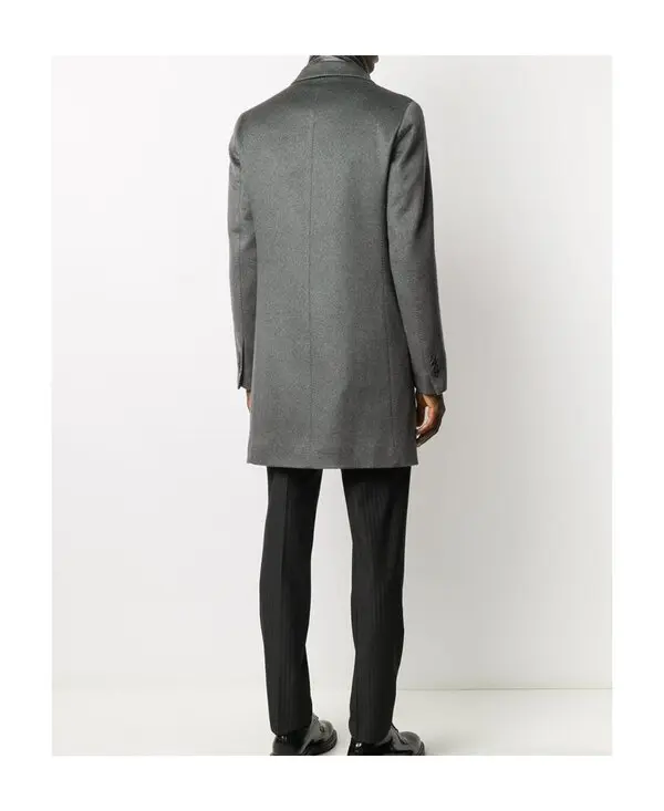 Herno Single-breasted Layered Coat - Black