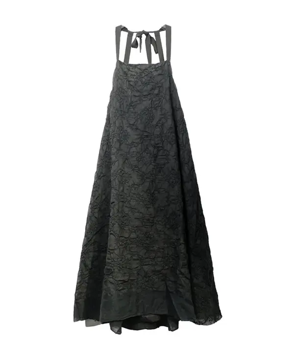 MARC LE BIHAN Strapped Jacquard Pattern Maxi Dress