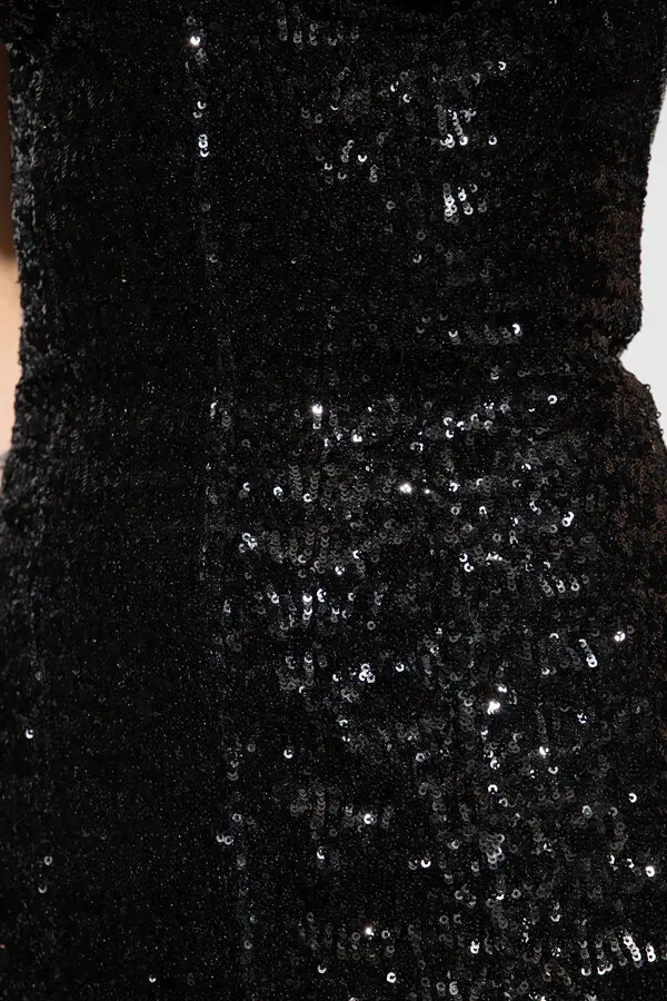Dolce & Gabbana Sweetheart Neck Sequinned Mini Dress