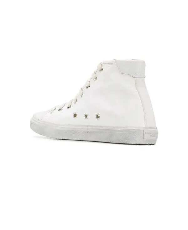 Saint Laurent Malibu Mid-top Lace-up Sneakers