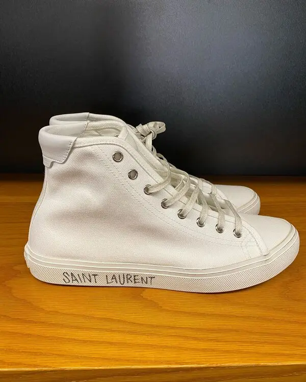 Saint Laurent Malibu Mid-top Lace-up Sneakers