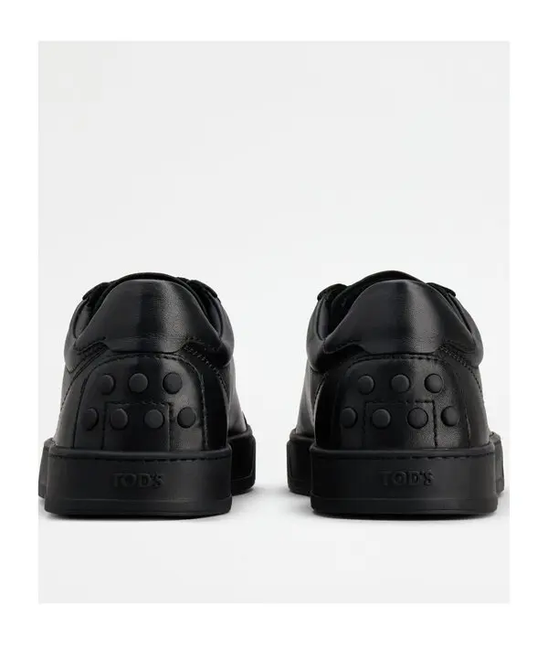 TOD'S Round Toe Lace-up Sneakers - Black