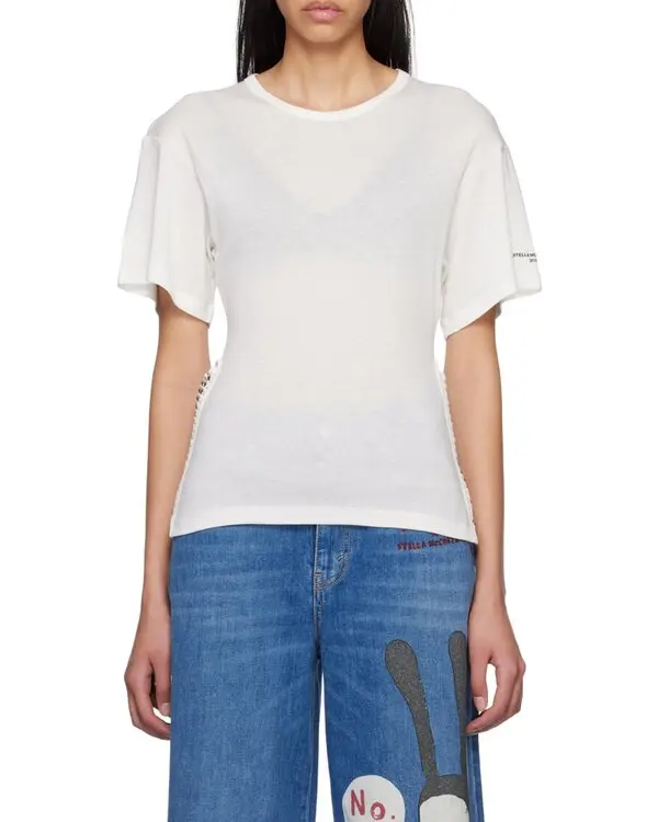 Stella McCartney Chain-detailed Crewneck T-shirt - White