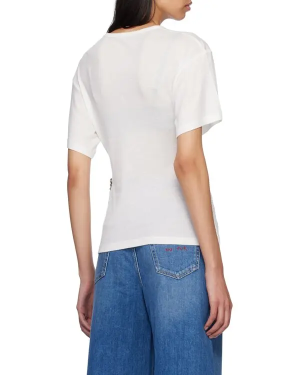 Stella McCartney Chain-detailed Crewneck T-shirt - White