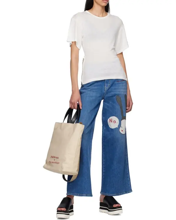 Stella McCartney Chain-detailed Crewneck T-shirt - White