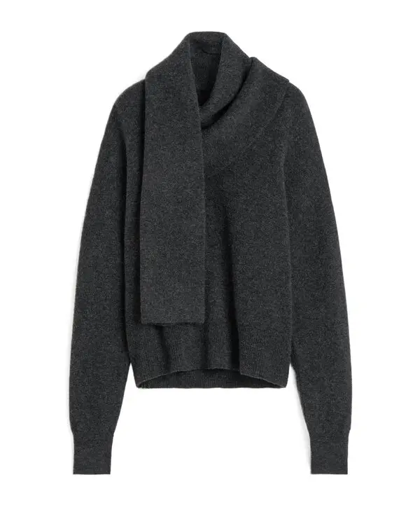 TOTEME Draped Scarf Knitted Jumper