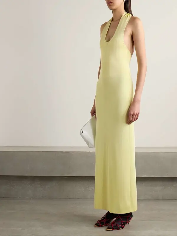 Khaite Coraline Halterneck Midi Dress