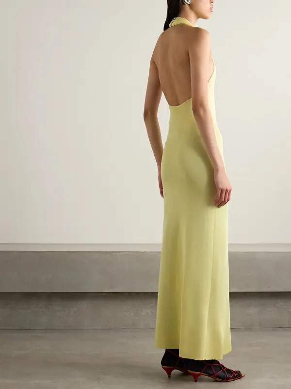 Khaite Coraline Halterneck Midi Dress