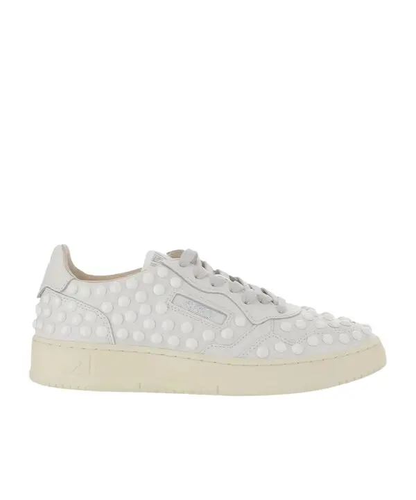 AUTRY Studded Leather Lace-up Sneakers