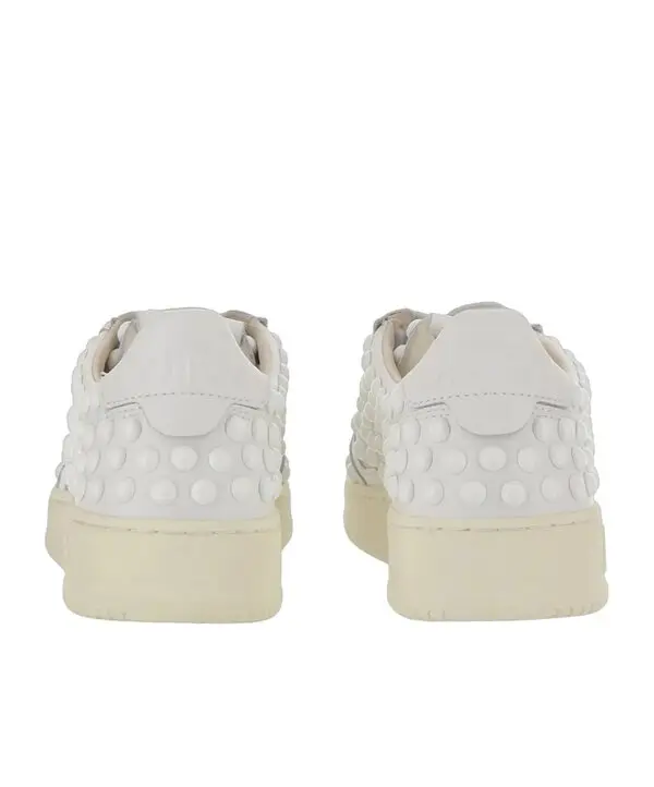 AUTRY Studded Leather Lace-up Sneakers