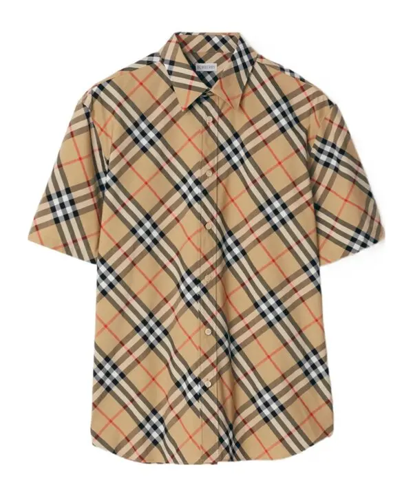 Burberry Short Sleeved Checked Shirt