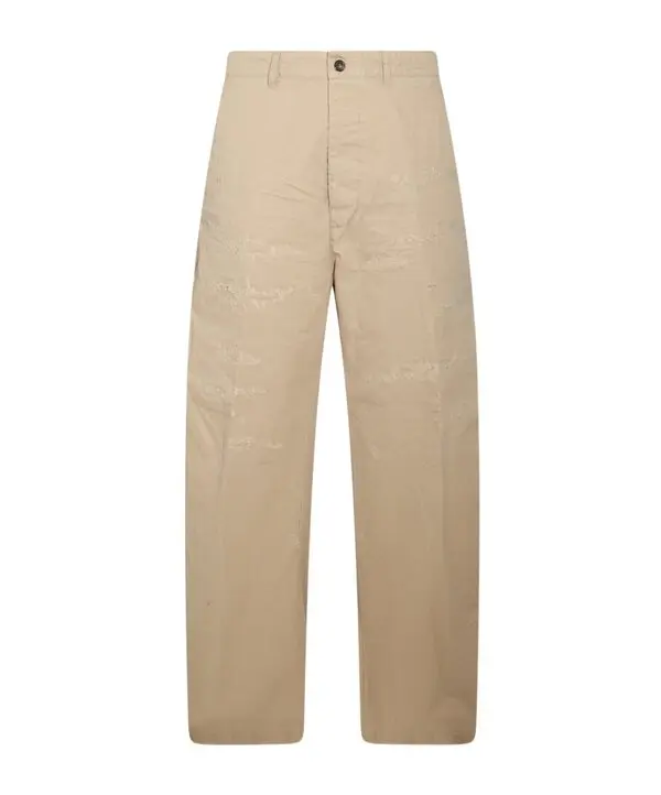 Dsquared2 Distressed Straight-leg Pants - Beige