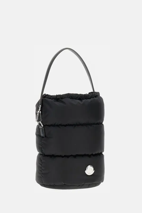 Moncler Padded Drawstring Bucket Bag - Black