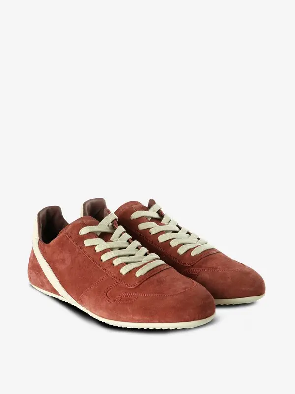 Rick Owens Suede Low-top Sneakers - Brown