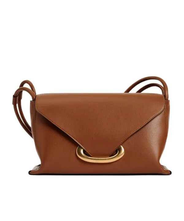 WANDLER Gold-tone Hardware Shoulder Bag - Saddle