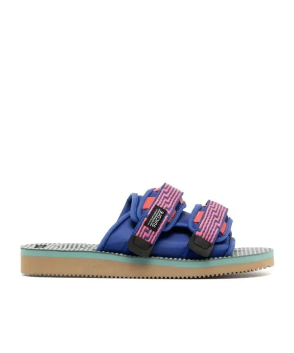 Suicoke Moto Logo Patch Touch-strap Sandals - Multicolor