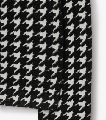 Burberry Houndstooth Pattern Crewneck Buttoned Cardigan