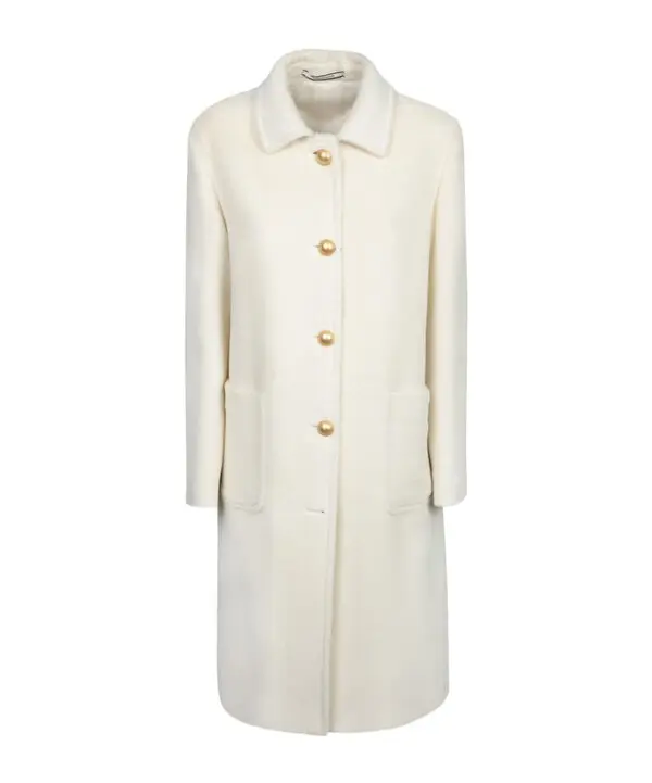 Tagliatore Golden Button Alpaca Coat