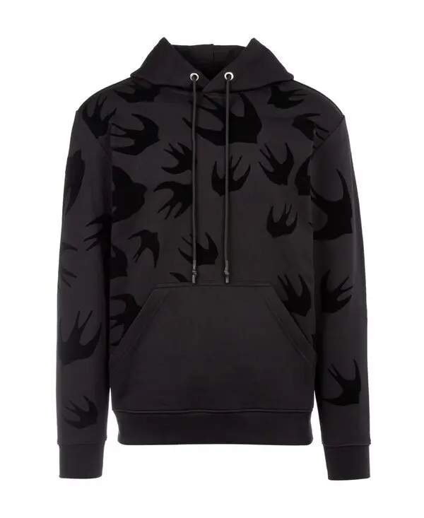 Alexander McQueen Printed Hooded Sweater - Black