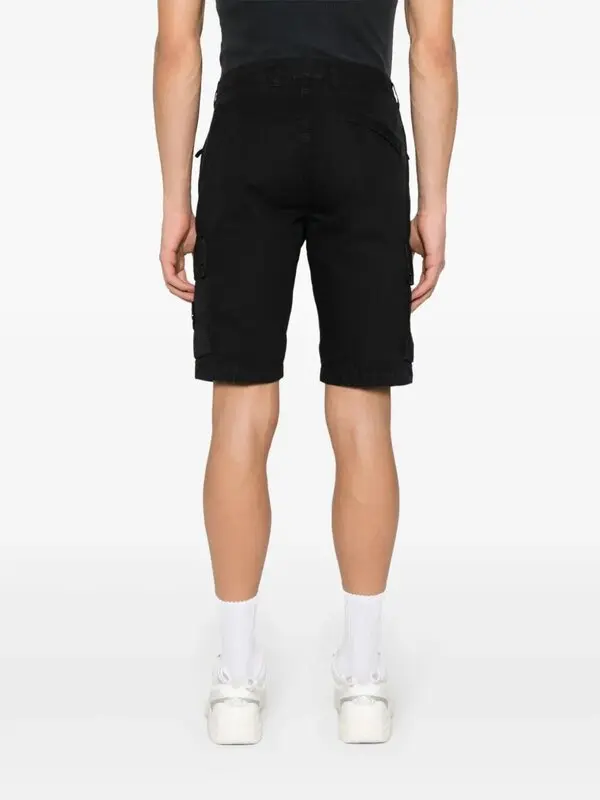 Stone Island Compass Patch Cargo Bermuda Shorts - Navy Blue