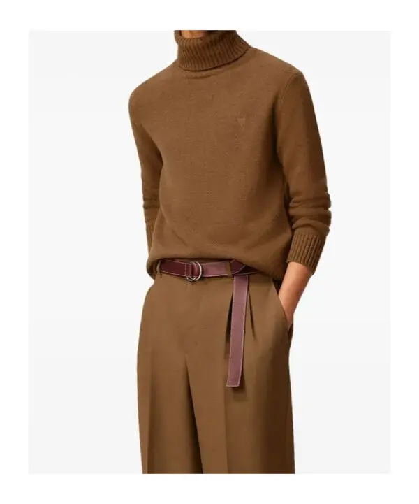 Ami De Coeur Roll Neck Sweater - Brown