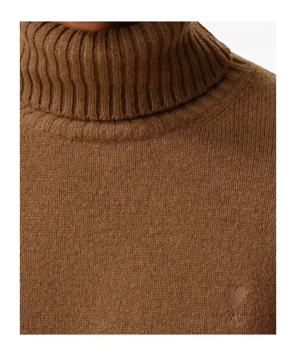 Ami De Coeur Roll Neck Sweater - Brown