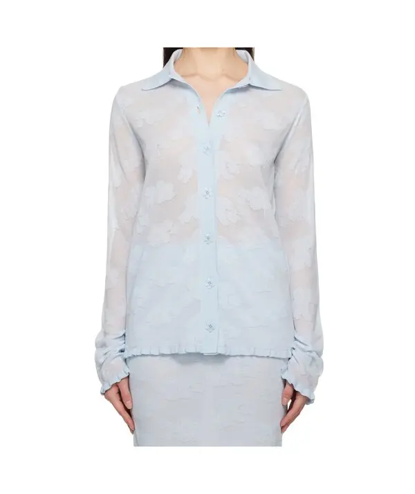 Cecilie Bahnsen Blue Petra Cardigan - White