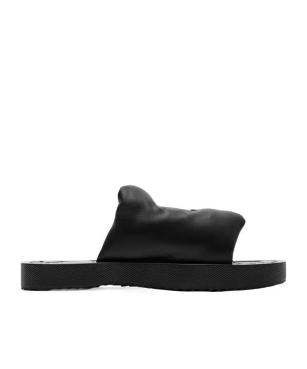Burberry Embossed Slab Slip-on Slides - Black