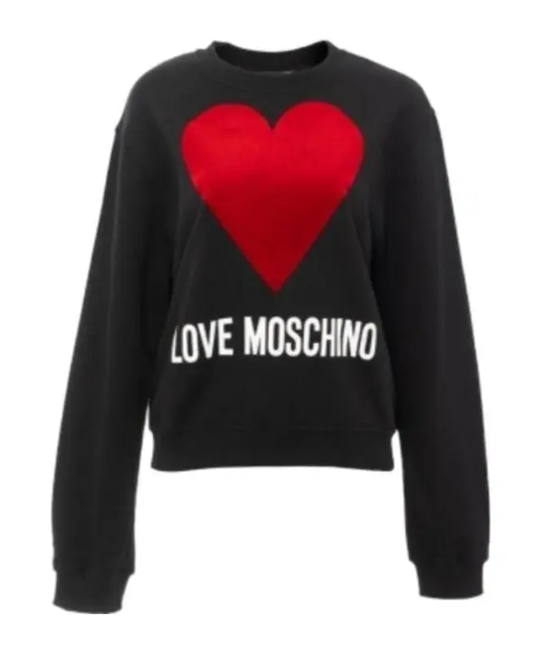 Moschino Printed Heart Sweatshirt - Black