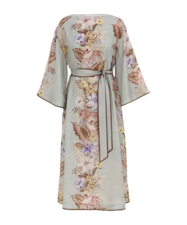 Zimmermann Coco Tunic Midi Dress - Gray