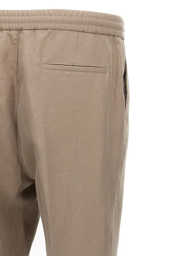 Brunello Cucinelli Drawstring Tapered Leg Trousers - Gray