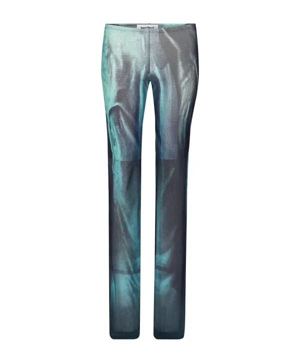 JEAN PAUL GAULTIER Printed Tulle Trousers - Blue