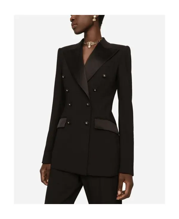 Dolce & Gabbana Dg Button Satin Tuxedo Jacket