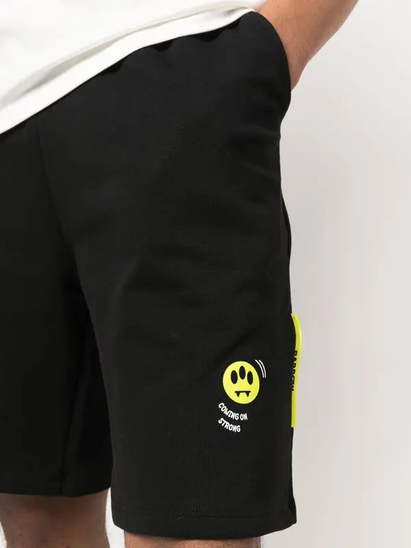 BARROW Logo Printed Straight Hem Shorts