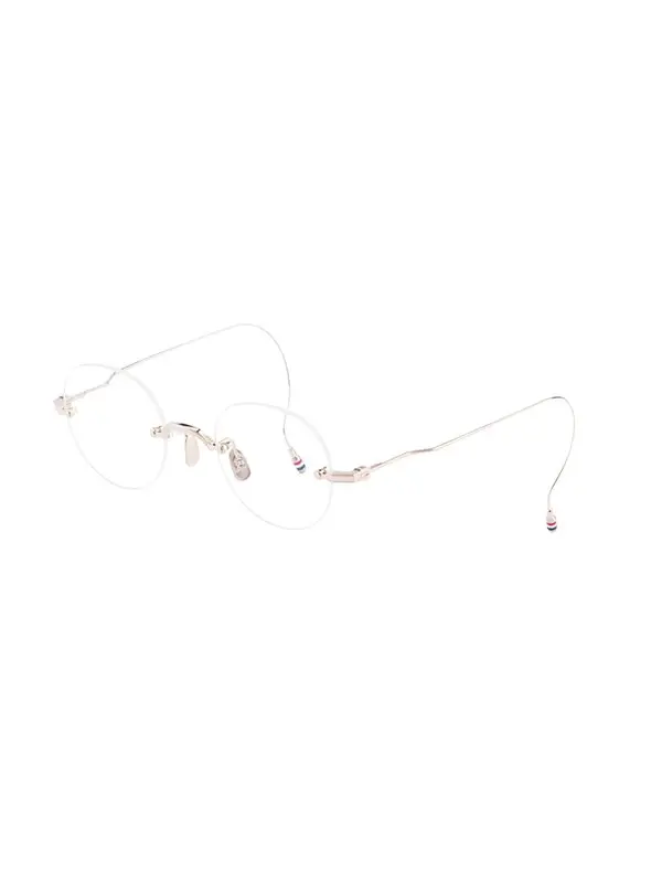 Thom Browne Round-frame Glasses - White