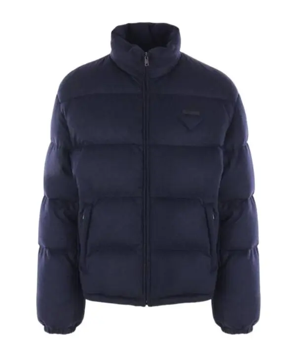 Prada Quilted Zip-up Jacket With Trimmed Pockets