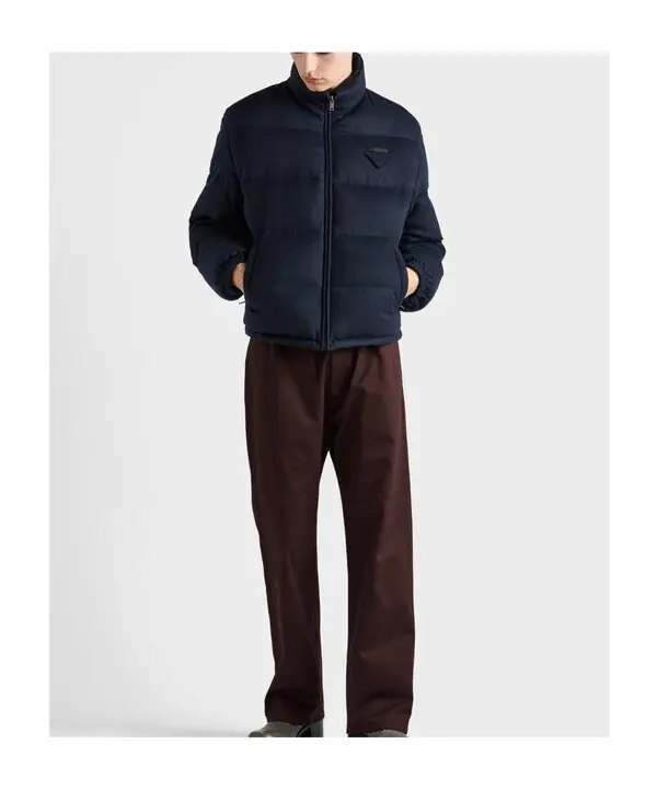 Prada Quilted Zip-up Jacket With Trimmed Pockets