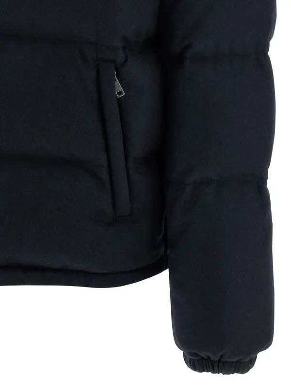 Prada Quilted Zip-up Jacket With Trimmed Pockets
